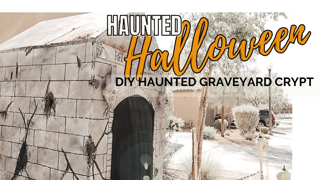 *New* DIY Haunted Outdoor Decor | Halloween DIY Crypt | How to - YouTube