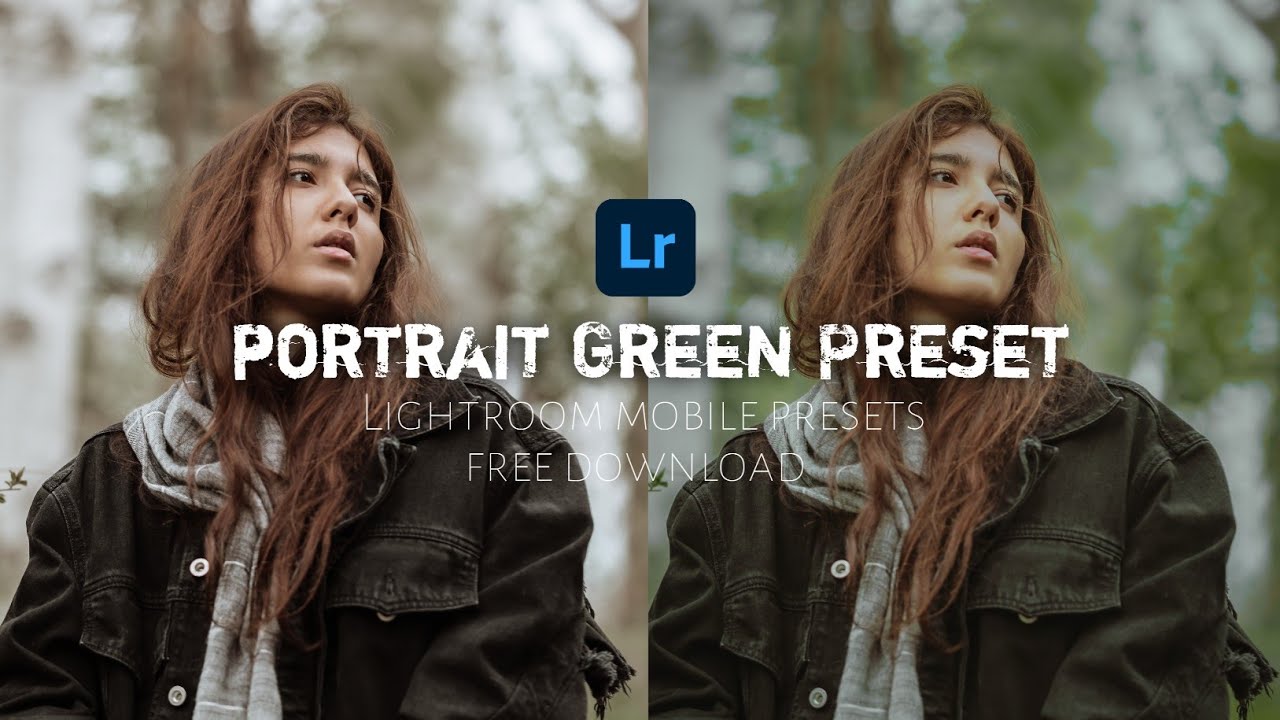 Portrait Green Preset | Lightroom Mobile Preset | Green Tone Preset ...