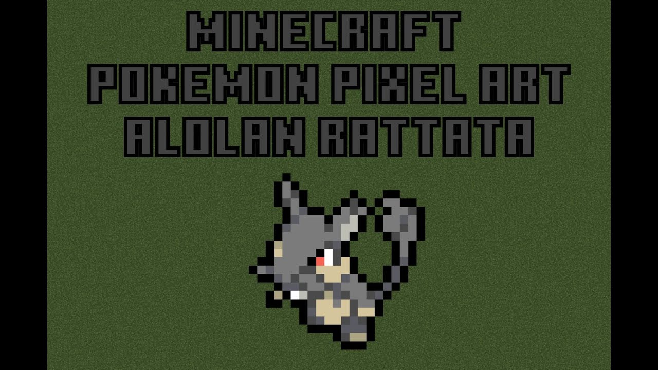 Minecraft Pokemon Pixel Art: Alolan Rattata Dex #019 - YouTube