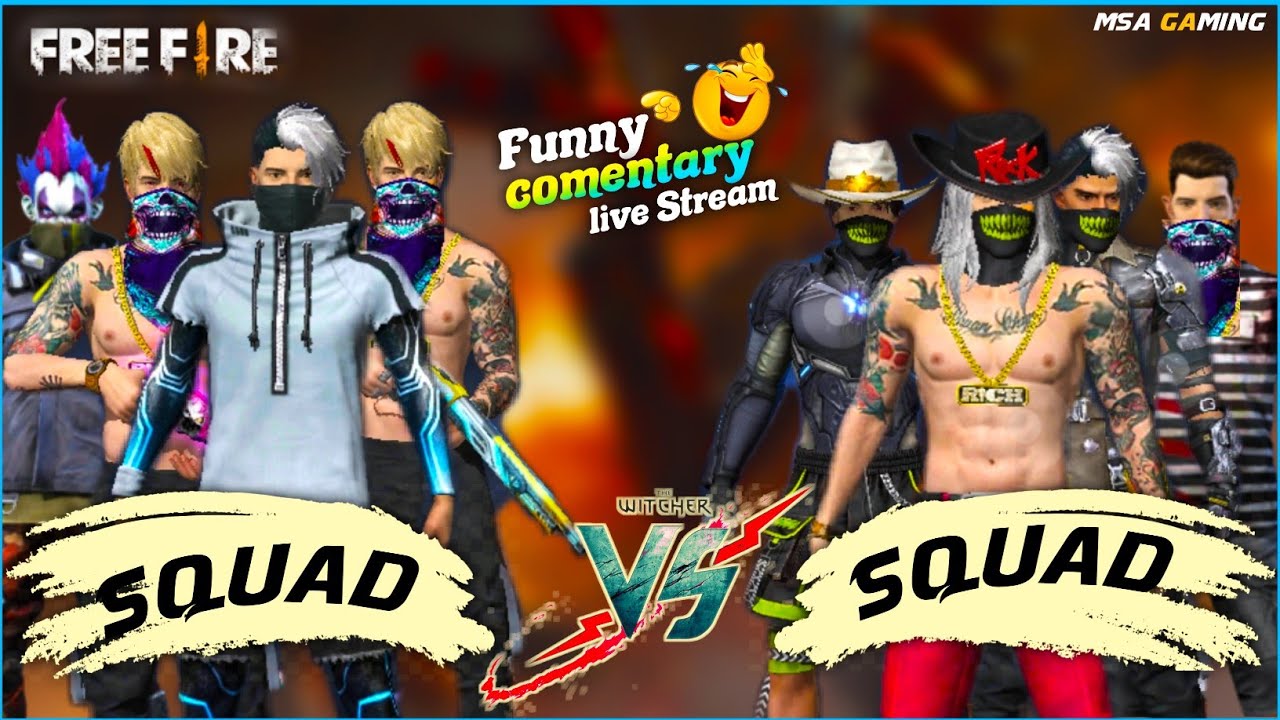 free fire Squad vs Squad custom room live | frends svs frends custom ...