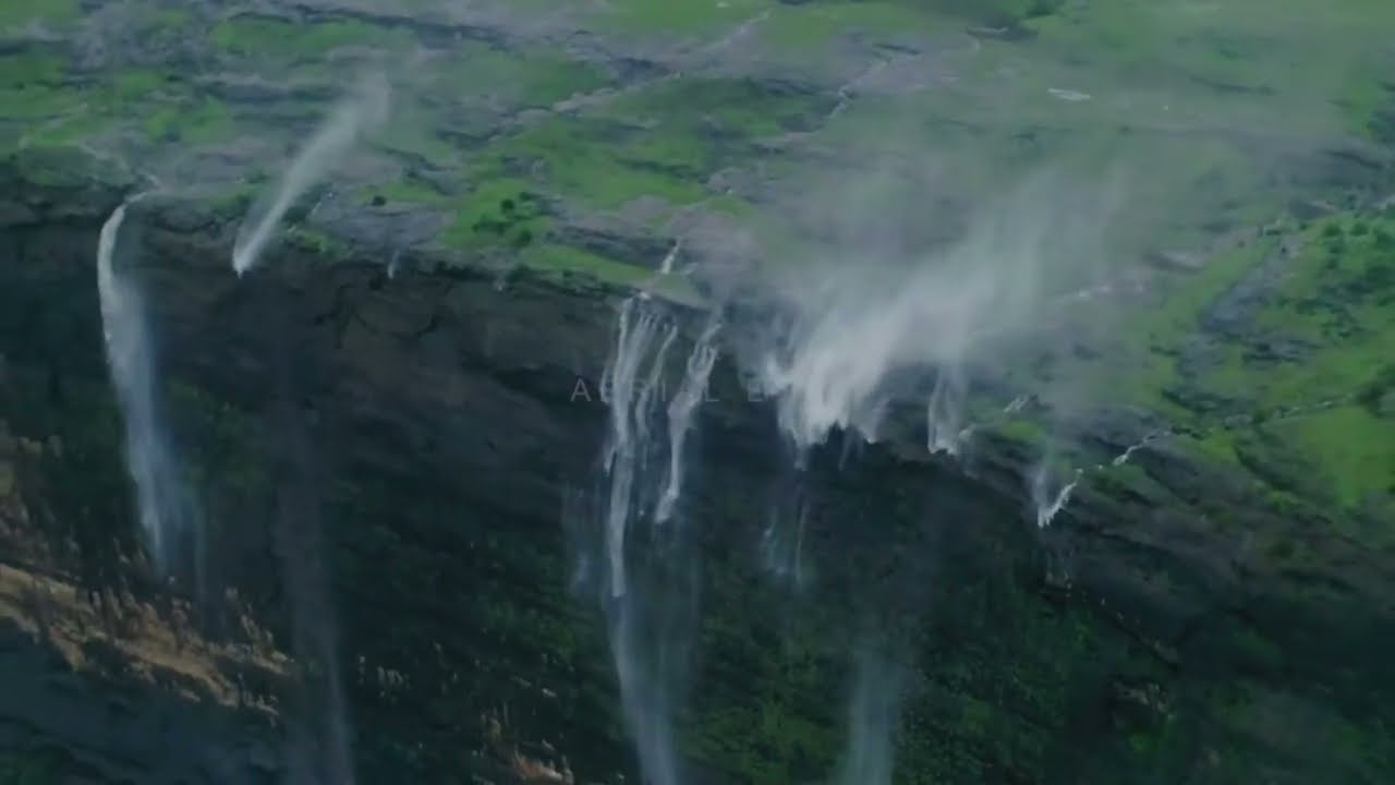 Reverse Waterfall Anjaneri Hills Nashik Drone View - YouTube