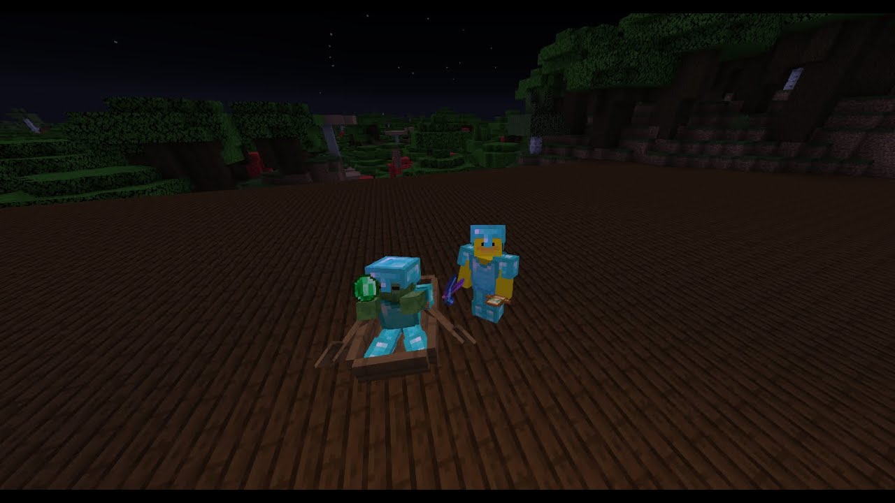 I found a full diamond zombie in a woodland mansion... so I brought him ...