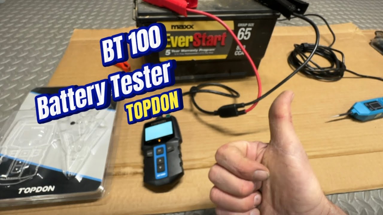 The TOPDON BT 100 & JS 3000 are great tools for battery checks and charges. - YouTube