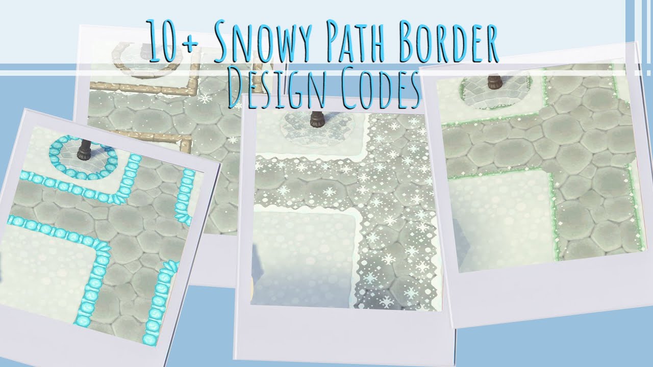 Snowy Border Code Collection | Animal Crossing: New Horizons - YouTube
