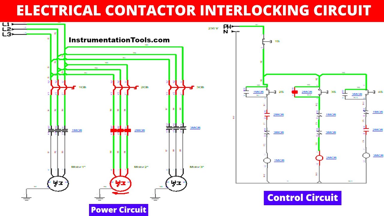Interlocking in Electrical Control Circuit - Simulation Video - YouTube