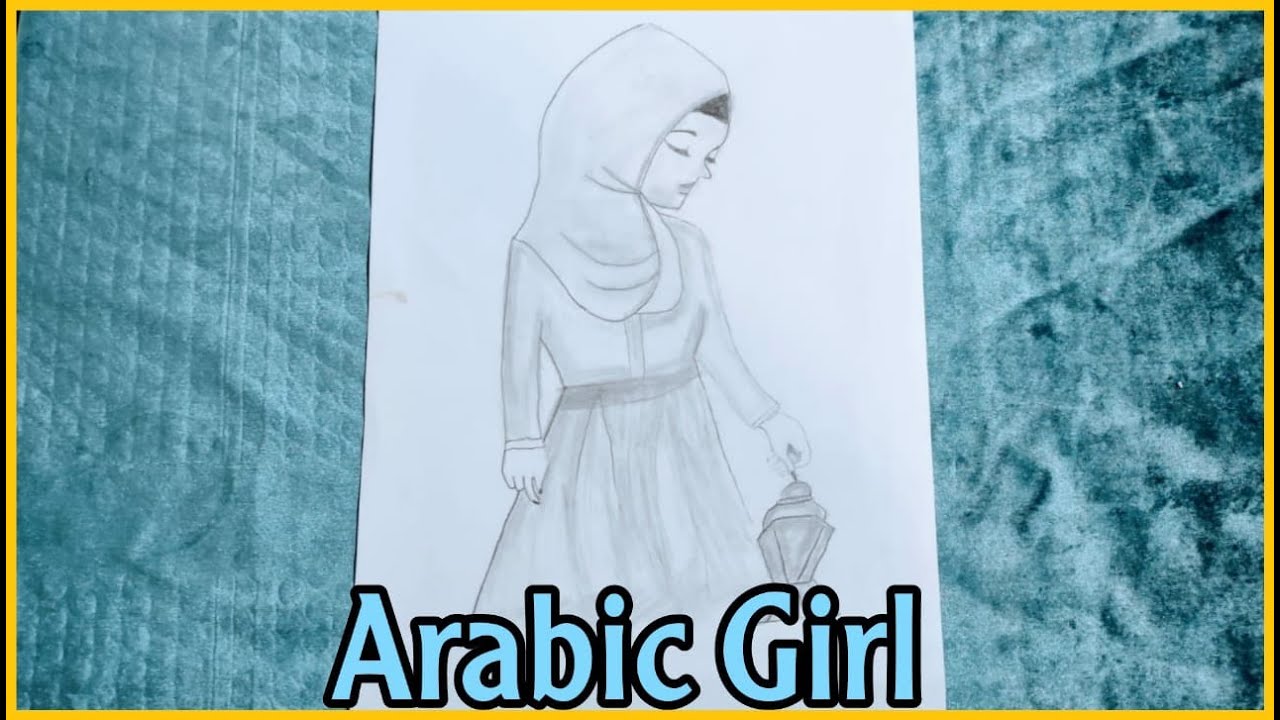 HOW TO DRAW A GIRL WITH HIJAB//EASY KIDS DRAWING//PENCIL SHADING - YouTube