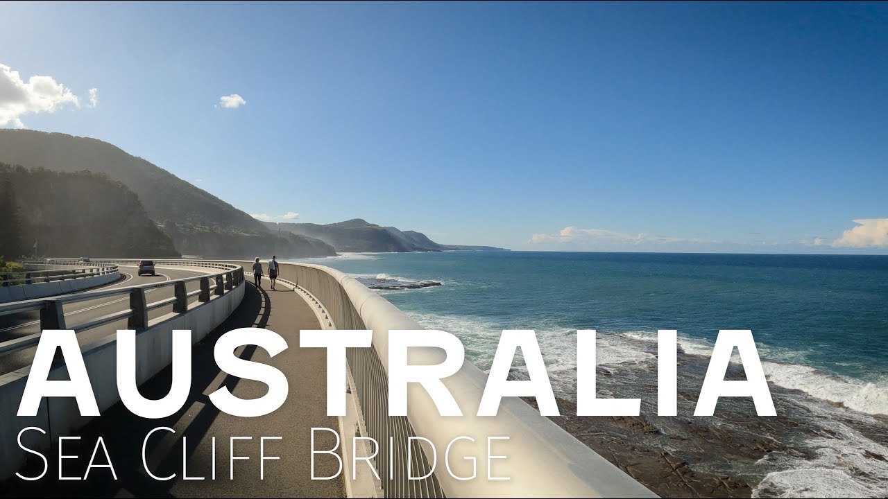 【4K】🇦🇺 Sea Cliff Bridge & Great Pacific Drive by drone | New South ...