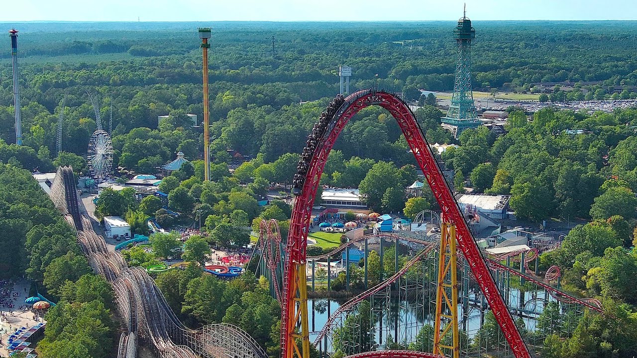 Intimidator 305 Drone Footage 4K 60fps Kings Dominion Doswell, VA - YouTube
