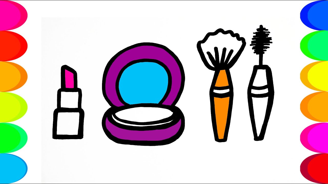 How to draw and color makeup tool | 2020 - YouTube