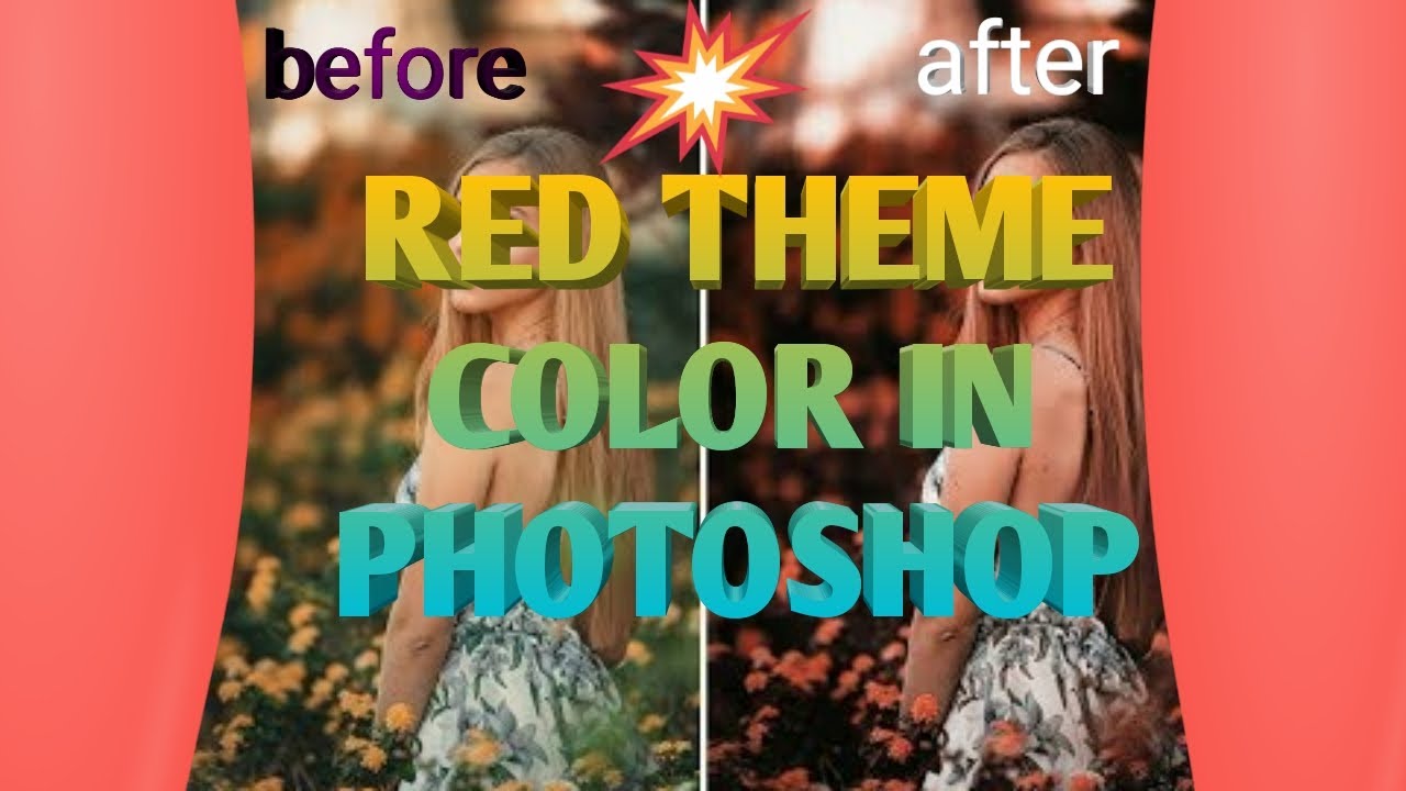 -Red Theme Color in Photoshop cc 2018- عممل ثييم اللوون الأحممر على ...
