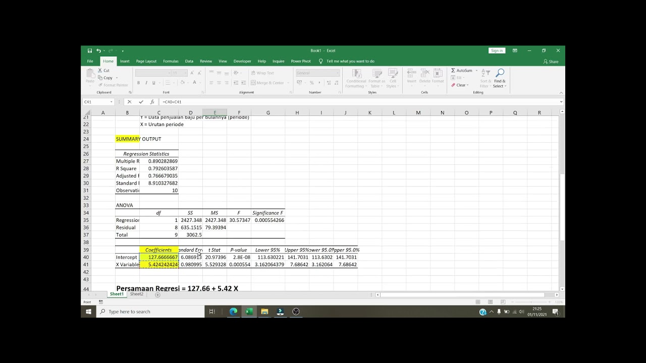 Tutorial Regresi Linier #forecasting - YouTube