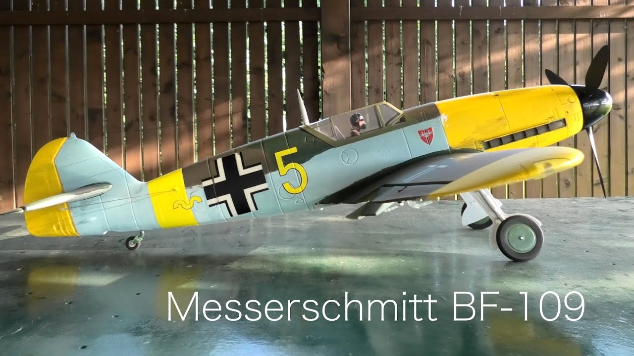 Messerschmitt BF-109, RC- Warbird, Airfield Delbrück - YouTube