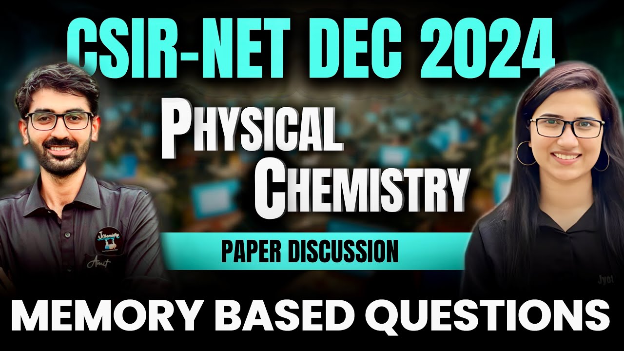 CSIR NET Dec 2024 Chemistry Solutions | Memory Based Questions | Answer ...