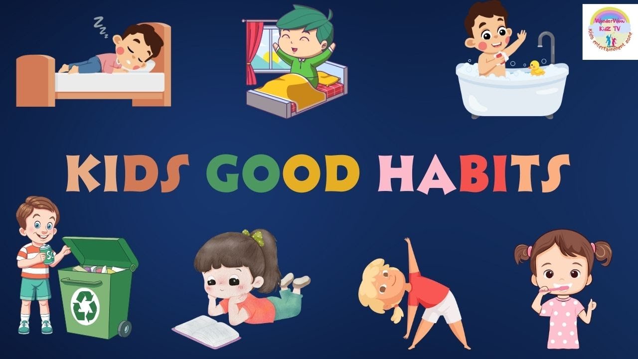 GOOD HABITS RHYMES|KIDS GOOD HABITS| ENGLISH NURSERY RHYMES| Lets learn ...