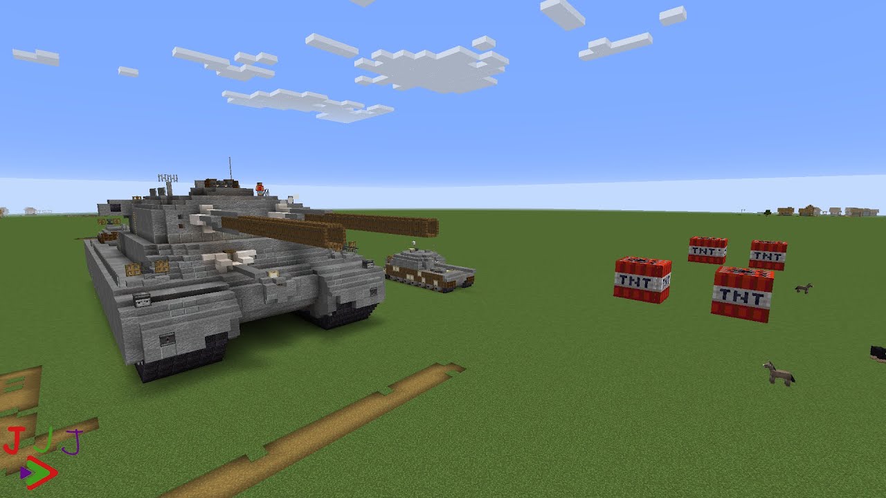 Minecraft Tutorial : Build TNT Cannon in 1000-Ton Tank - YouTube
