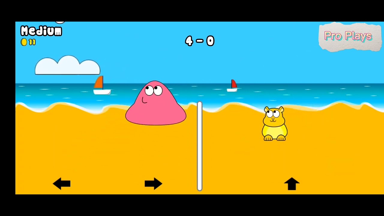 How to play volleyball in Pou (medium mode) TIPS TO WIN - YouTube