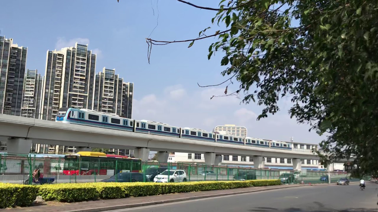 Line 5 of Guangzhou metro 广州地铁五号线 canton China - YouTube