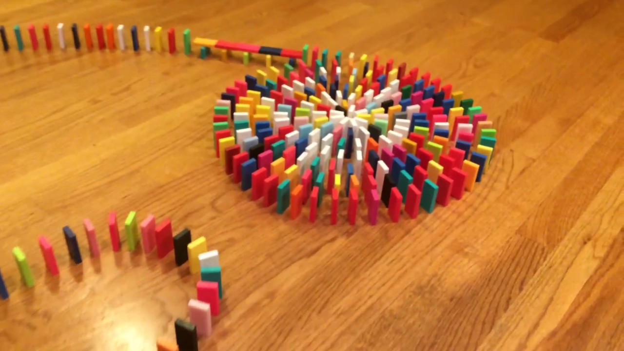 Rolling Pin & Spiral Domino Track - YouTube