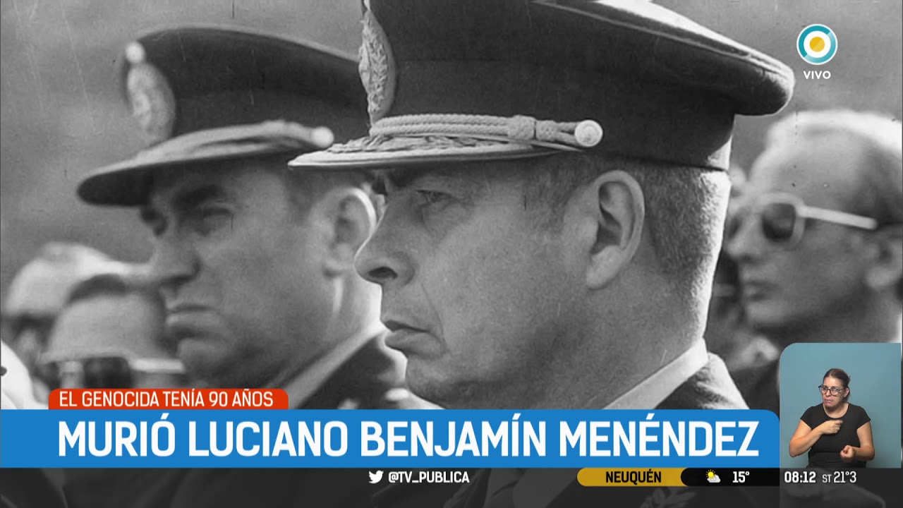 Murió el genocida Benjamín Menéndez | #TPANoticias - YouTube