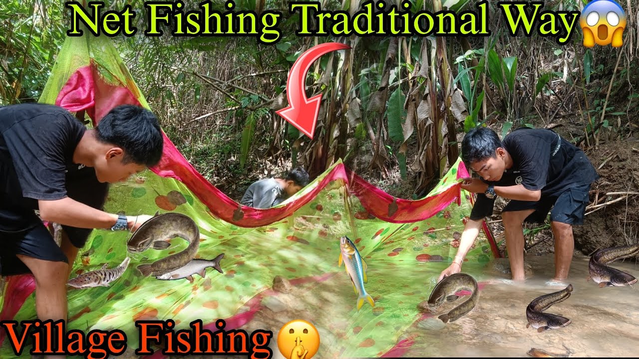 Amazing Net Fishing Video - Traditional Village Fishing Video - Fish ...