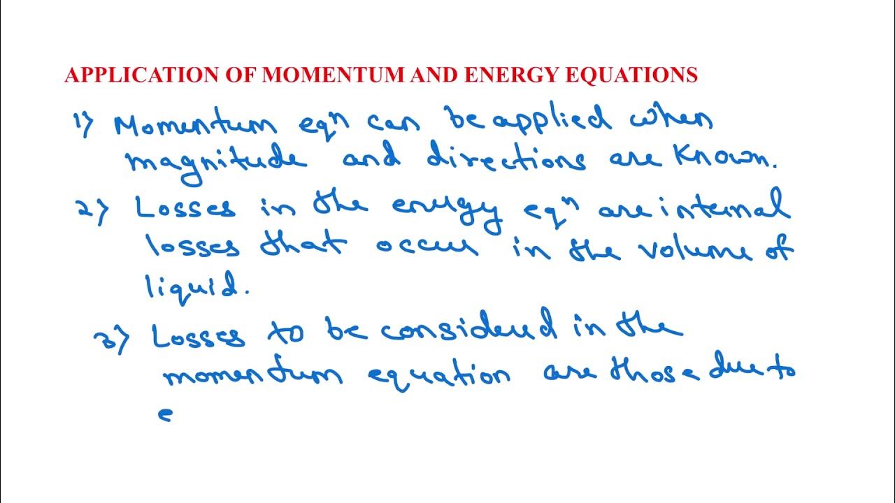 Application of Momentum and Energy Equations - Flow through Open ...