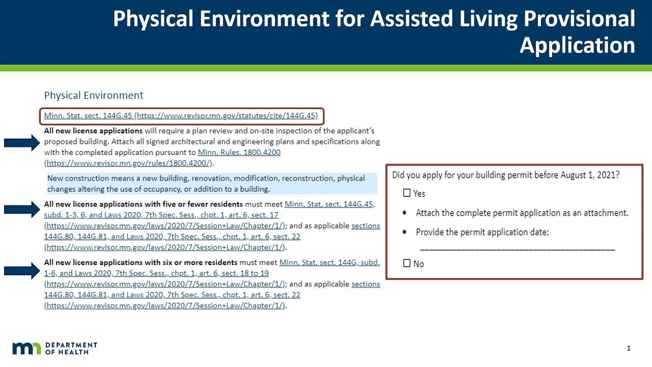 Assisted Living License: Physical Environment - Provisionals - YouTube