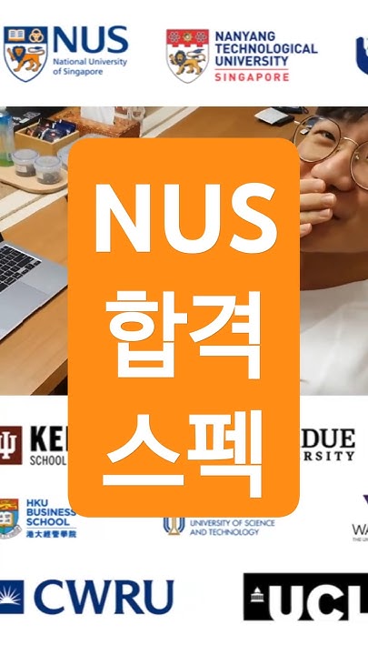 NUS NTU SMU 합격 스펙 공개 - YouTube