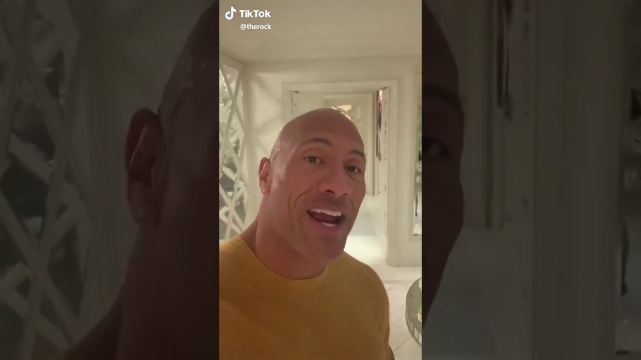 The Rock's first Tik Tok vedio😍😍 - YouTube