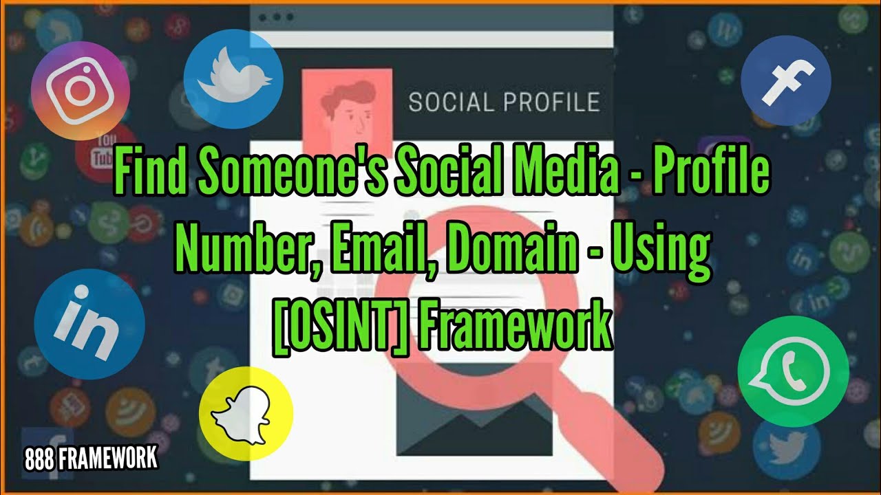 Hunt down Social Media Accounts By Using [OSINT] Framework. [Tutorial ...