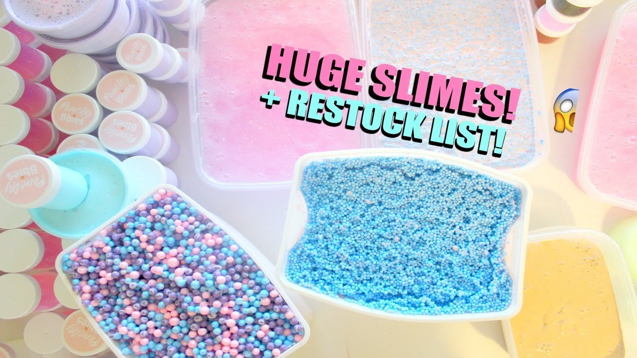 LIVE RESTOCK + HELP ME PACKAGE THESE HUGE SLIMES😱🍑 - PEACHYBBIES ...