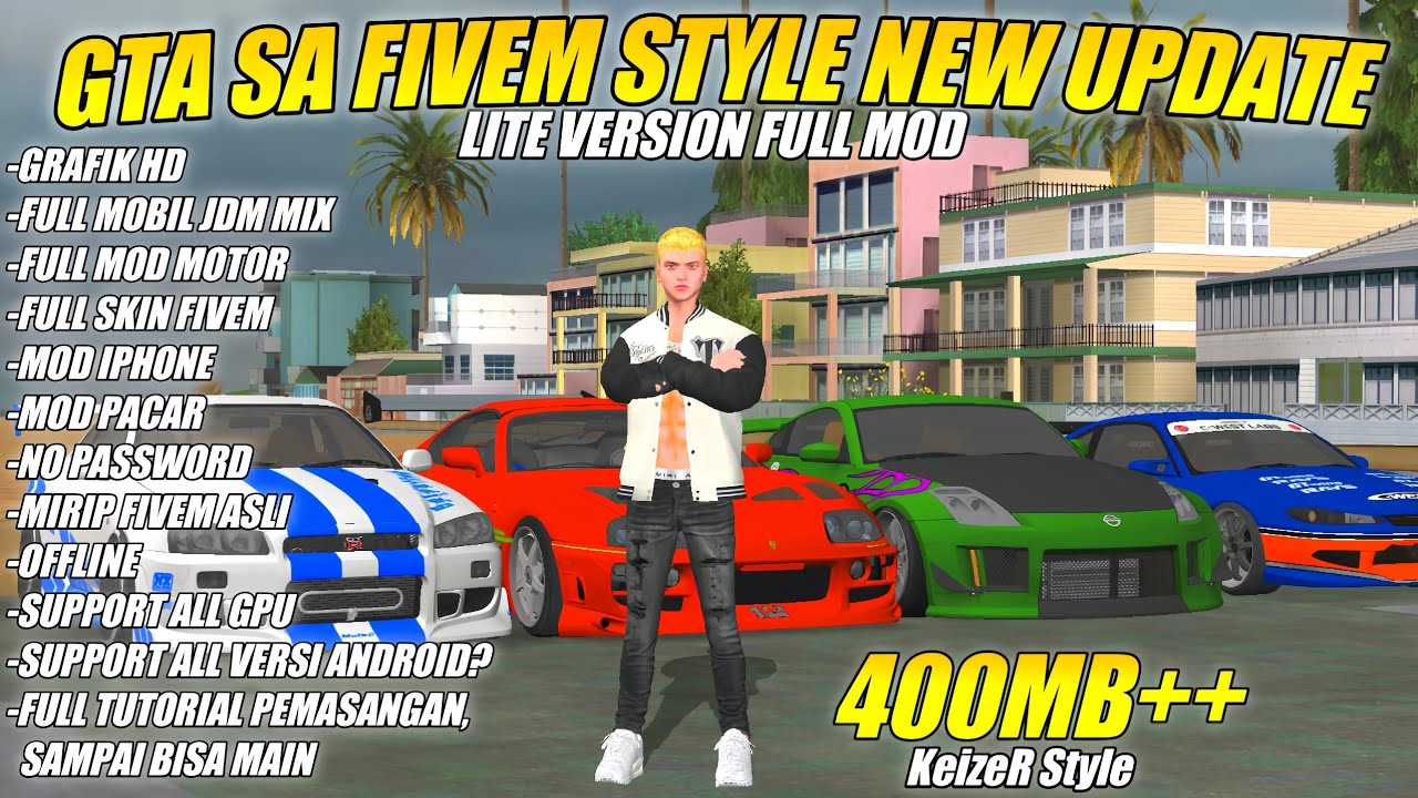 GTA SA FIVEM STYLE LITE VERSION FULL MOD MOBIL & MOD MOTOR FULL SKIN ...