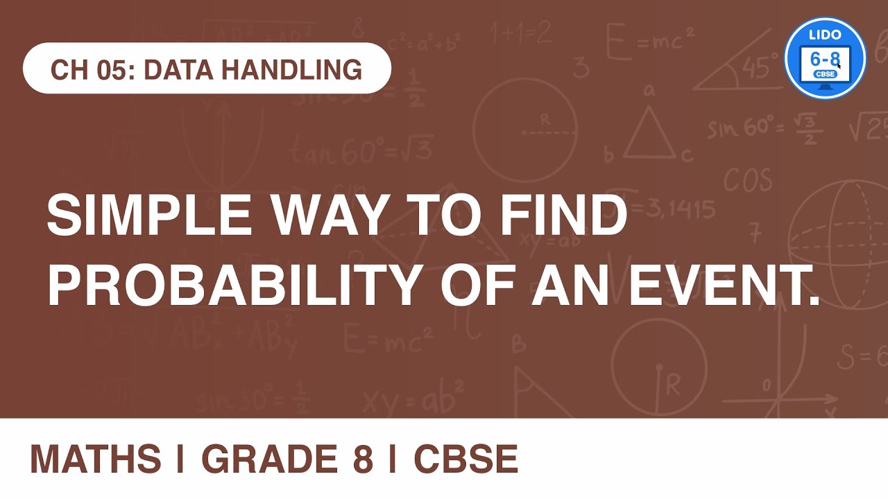 Finding probability of an event| Data Handling | Class 8 Math's Chapter ...