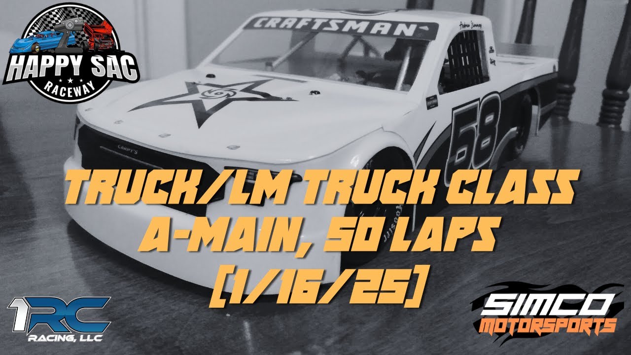 Happy Sac Raceway (Tuscaloosa) - 1/16/25 - 1RC Racing - Truck Class - A ...
