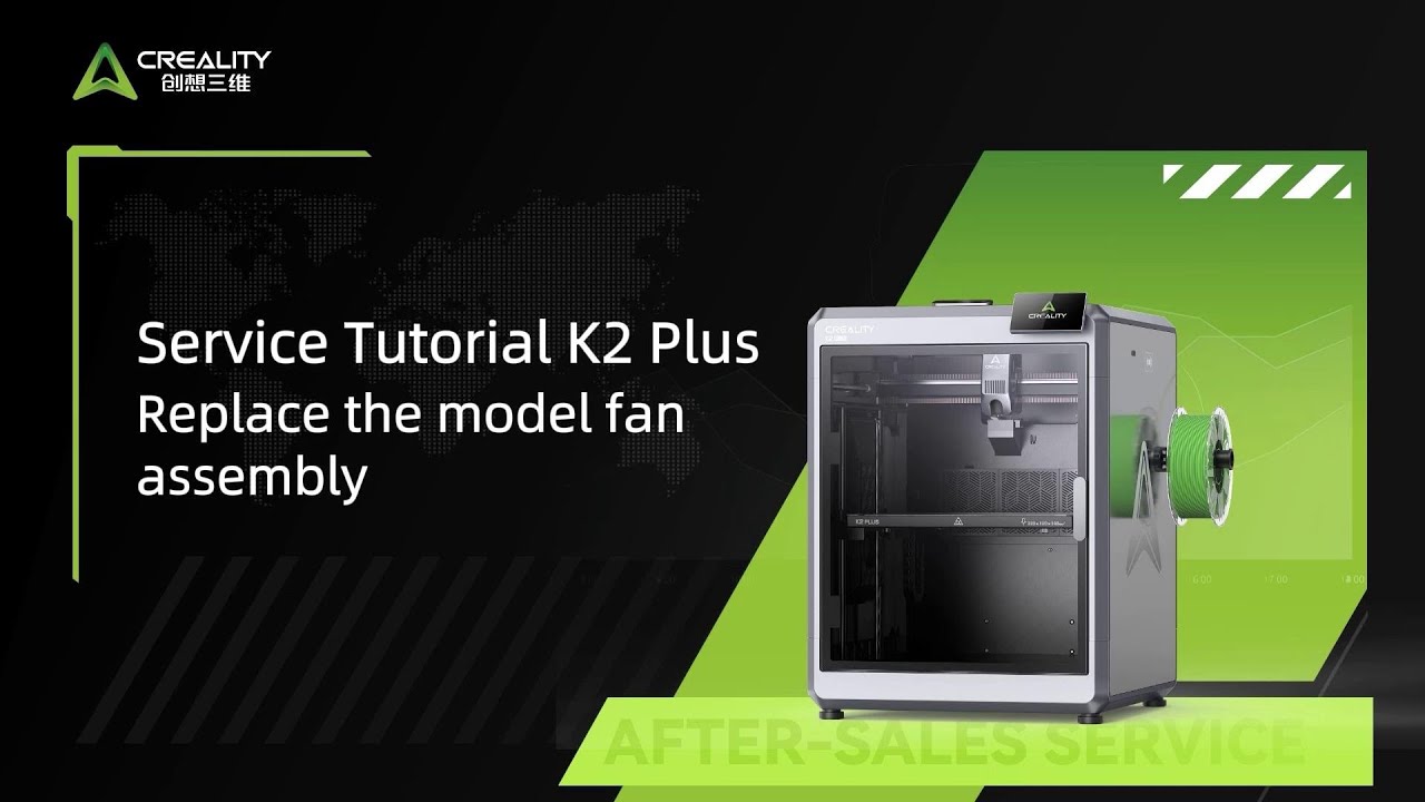 Service Tutorial K2 Plus Replace the model fan assembly - YouTube