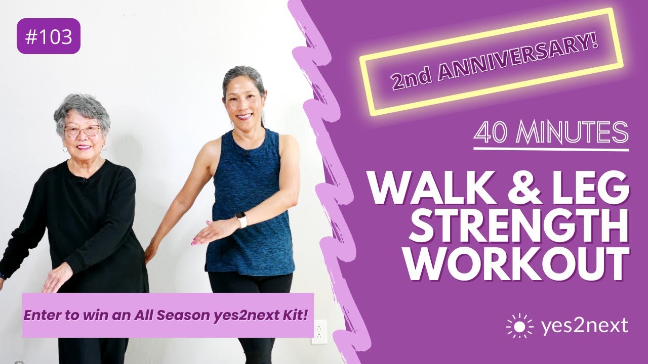 40 minute Walking At Home Workout | Low Impact, Seniors, Beginners ...