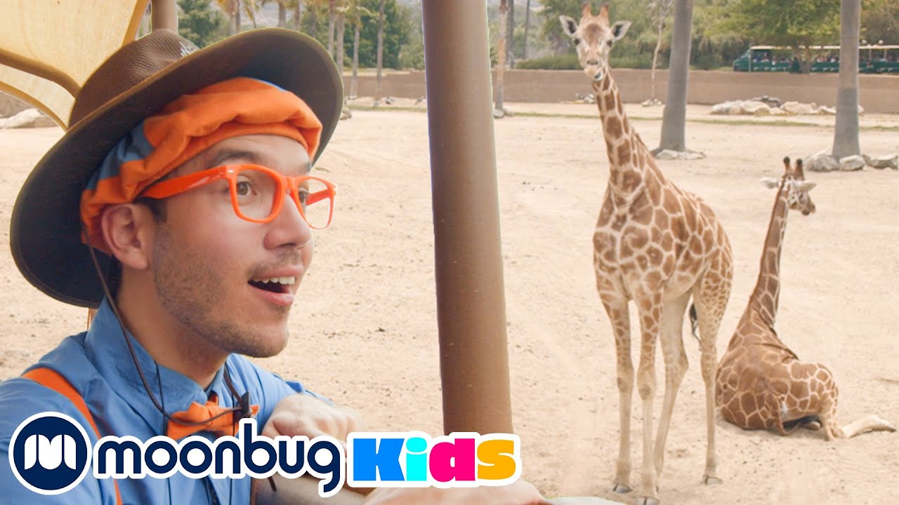 Blippi Explores a Safari Park! @Blippi | Jurassic TV | Moonbug Kids ...