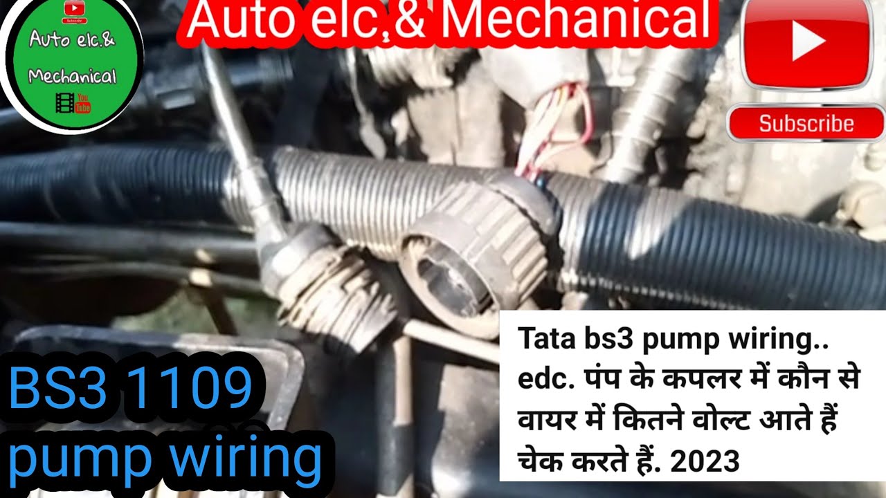 Tata bs3 pump wiring.. edc. पंप के कपलर में कौन से वायर में कितने वोल्ट ...