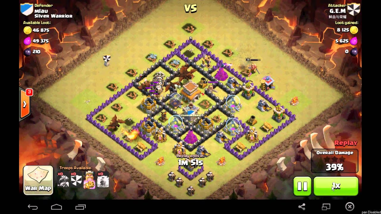 Lvl 3 Dragon TH8 Attack with Loons - YouTube