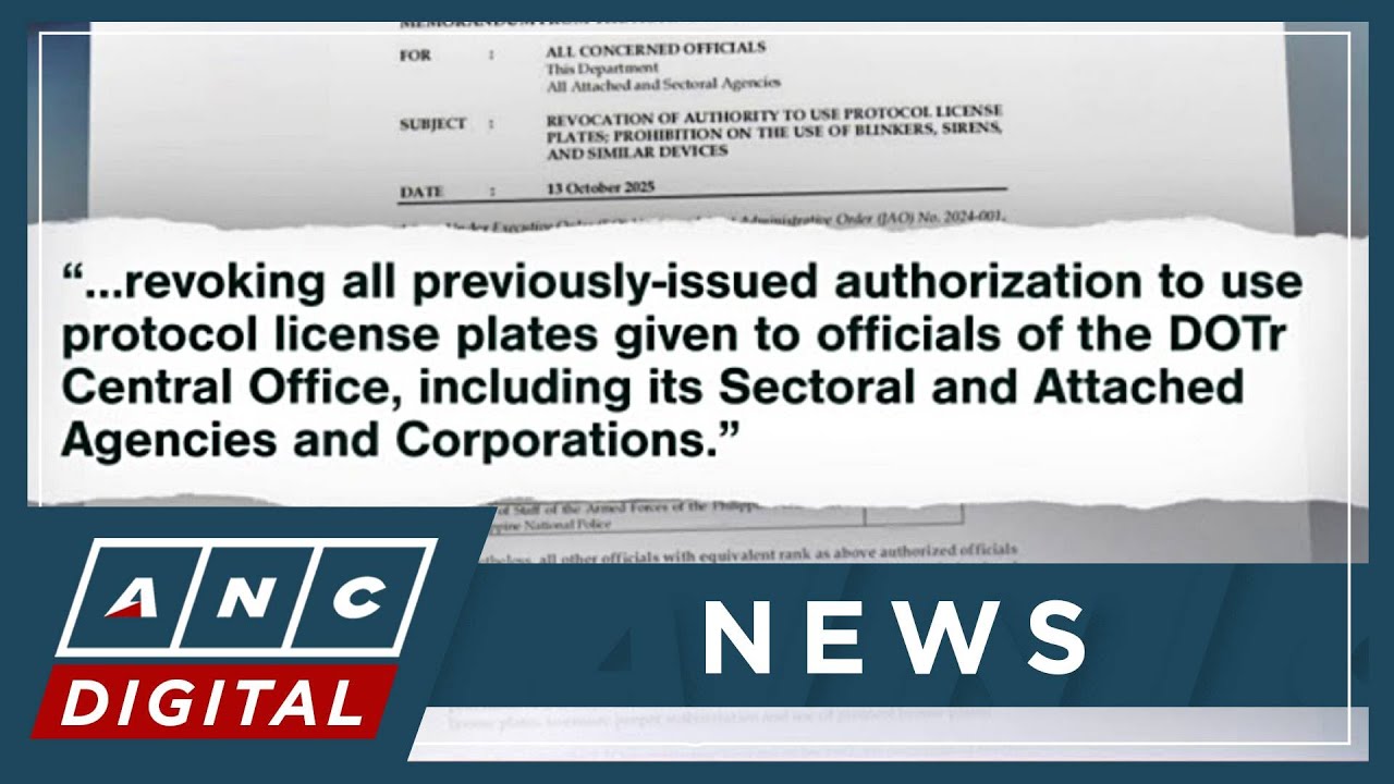 PH transport department orders revocation of protocol plates issued to ...