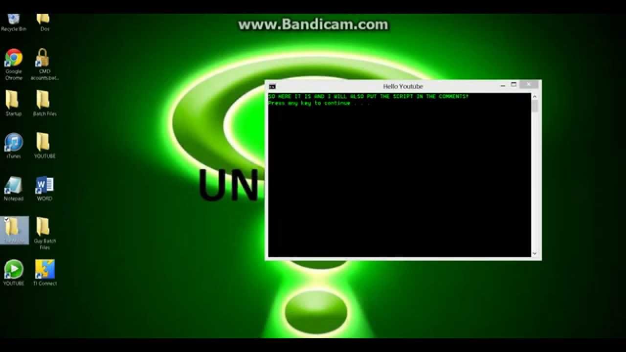 Cool Batch File! - YouTube
