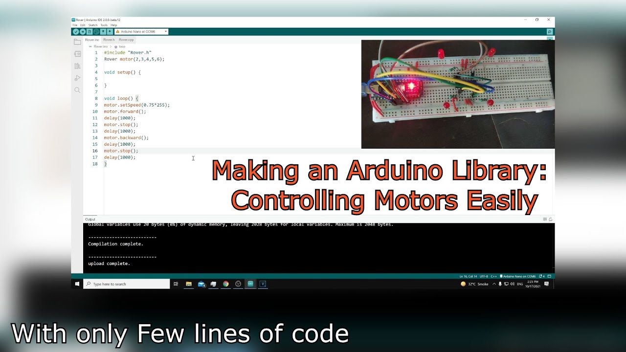 Making an Arduino Library for Controlling Motors | L293d | Arduino ...