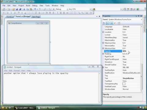 How to use .NET controls in Visual Studio Toolbox - Button Controls - Part 2 of 4 - Codecall.net ...