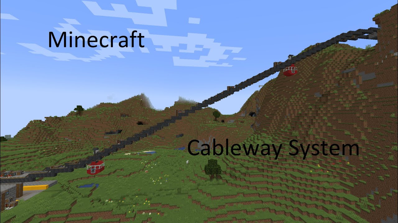 Realistic minecraft cableway system | Minecraft create mod - YouTube