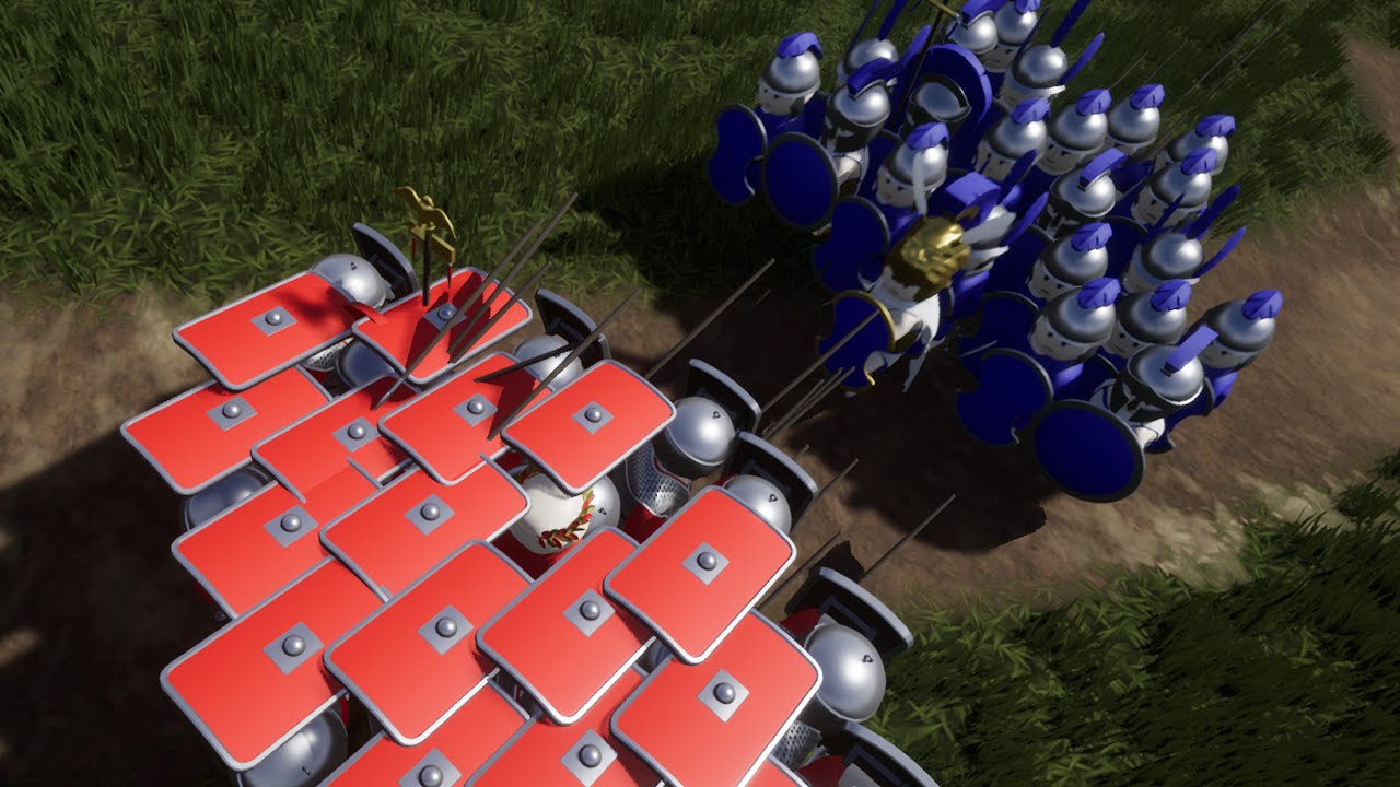 GREEKS vs ROMANS Shieldwall - YouTube