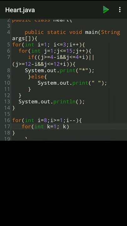 java programing - heart pattern #javapattern #cpattern #javascipt #javaprogramming - YouTube