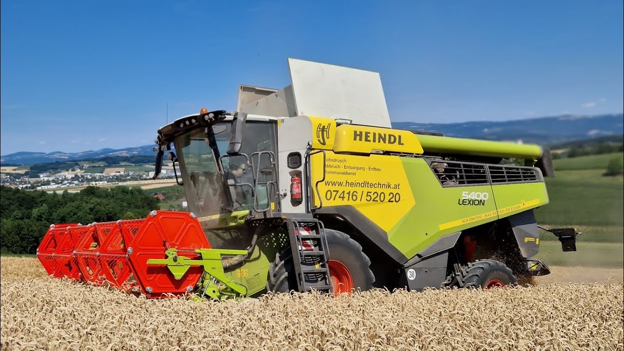 Claas Lexion 5400 Lohnunternehmen Heindl - YouTube
