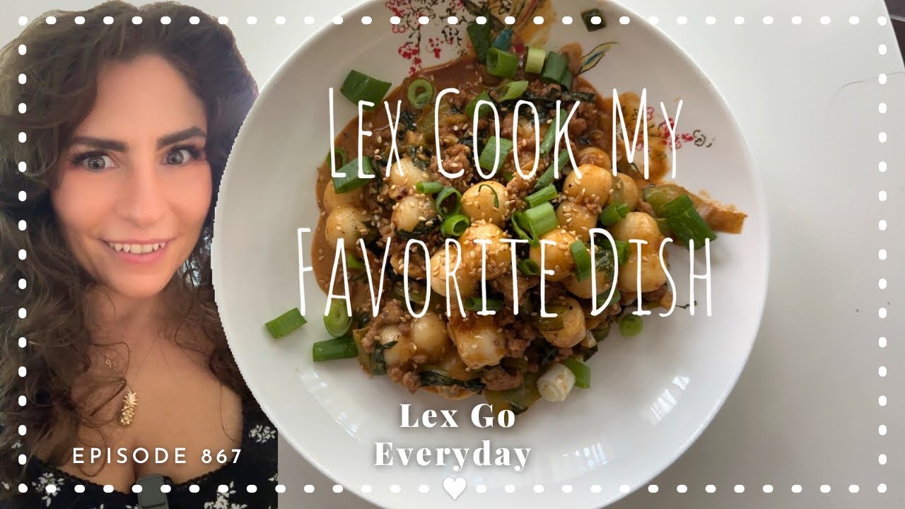 Lex Cook My Favorite Cozy Dish | Spicy Pork and Korean Rice Cakes with Baby Bok Choy - YouTube