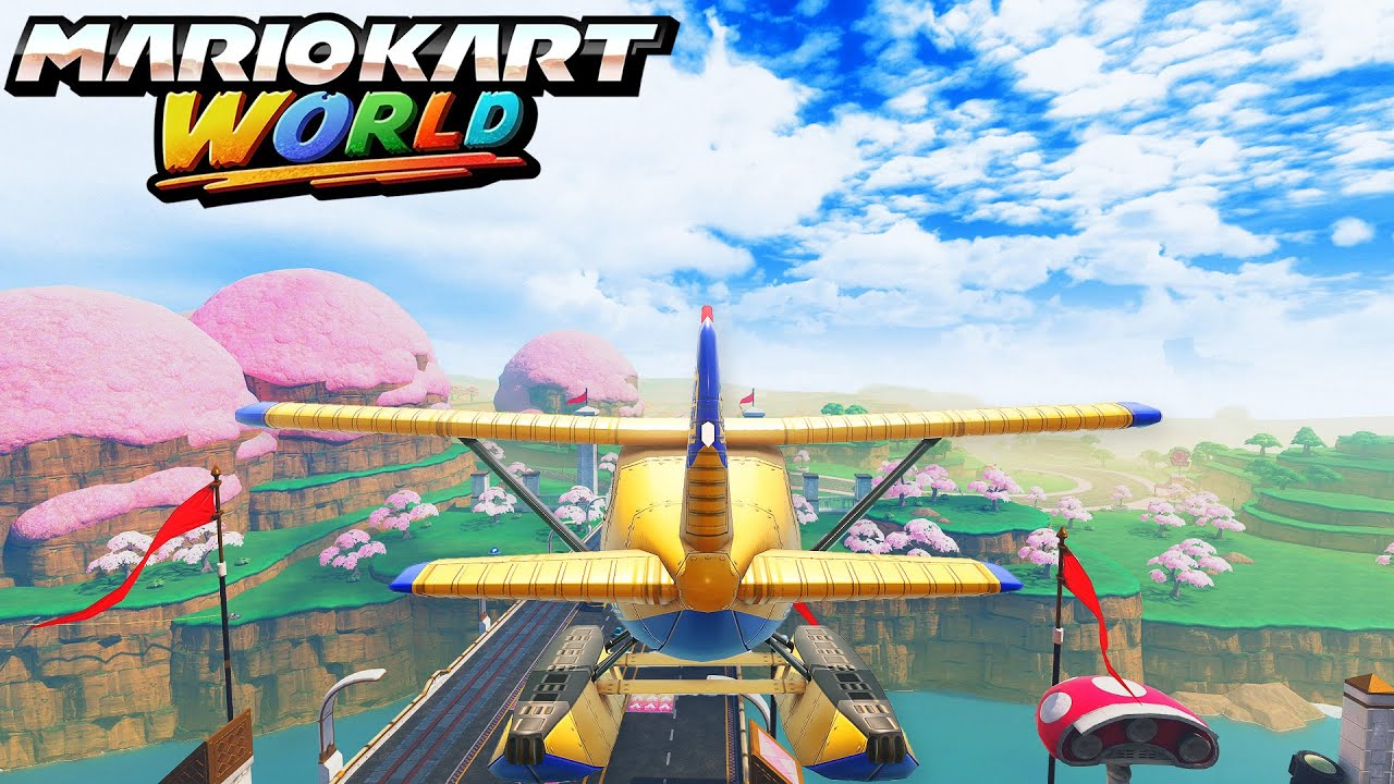 What Happens If you fly with a Plane in Mario Kart World? - YouTube