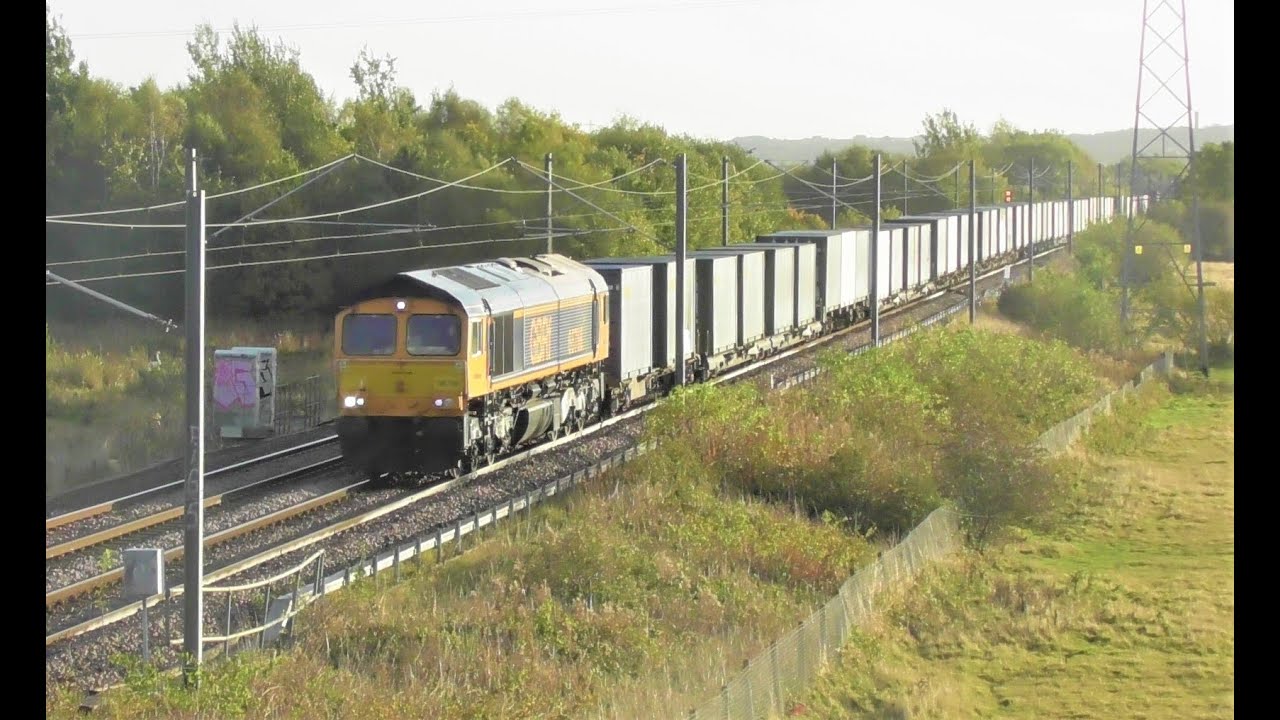 GBRf Class 66 No 66768 - Fellgate, South Tyneside - 25th Oct 2021 - YouTube