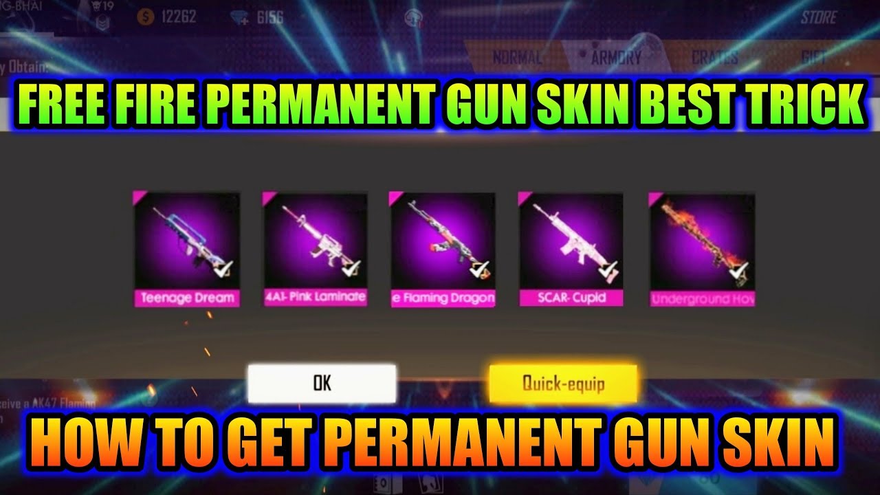 How to get all guns permanent skin || How to get dragon Ak permanent ...